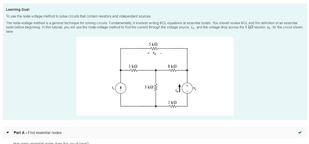 Solved Learning Goal To use the node-voltage method to solve | Chegg.com