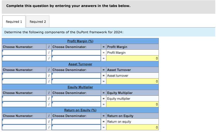 Solved Exercise 4-28 (Algo) DuPont analysis [LO4-10] The | Chegg.com