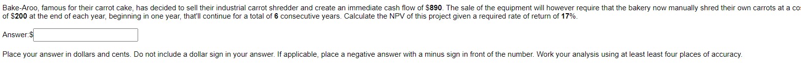 Solved of $200 at the end of each year, beginning in one | Chegg.com