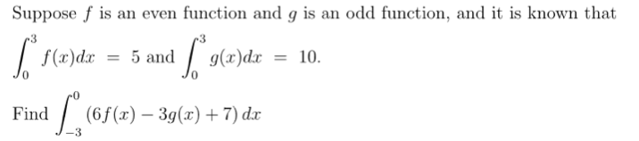 Solved Suppose f is an even function and g is an odd | Chegg.com