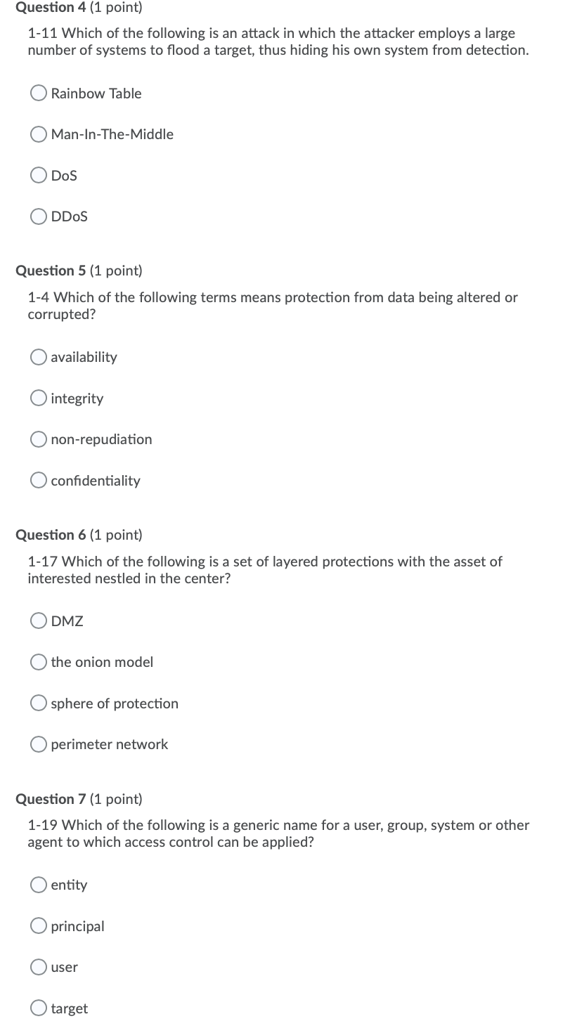 Solved Question 1 (1 point) Saved 1-14 Which of the | Chegg.com