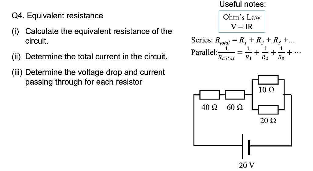 Calculating Equivalent Resistance In A Parallel Circuit Circuit Diagram