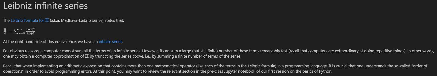 Solved Leibniz infinite series The Leibniz formula for Π | Chegg.com