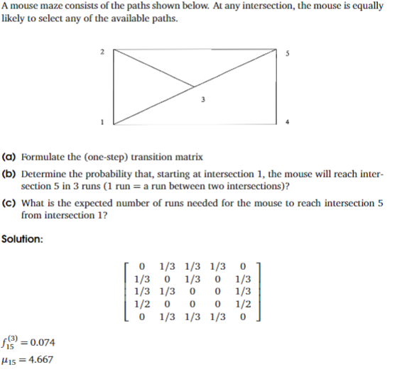 Solved A mouse maze consists of the paths shown below. At | Chegg.com