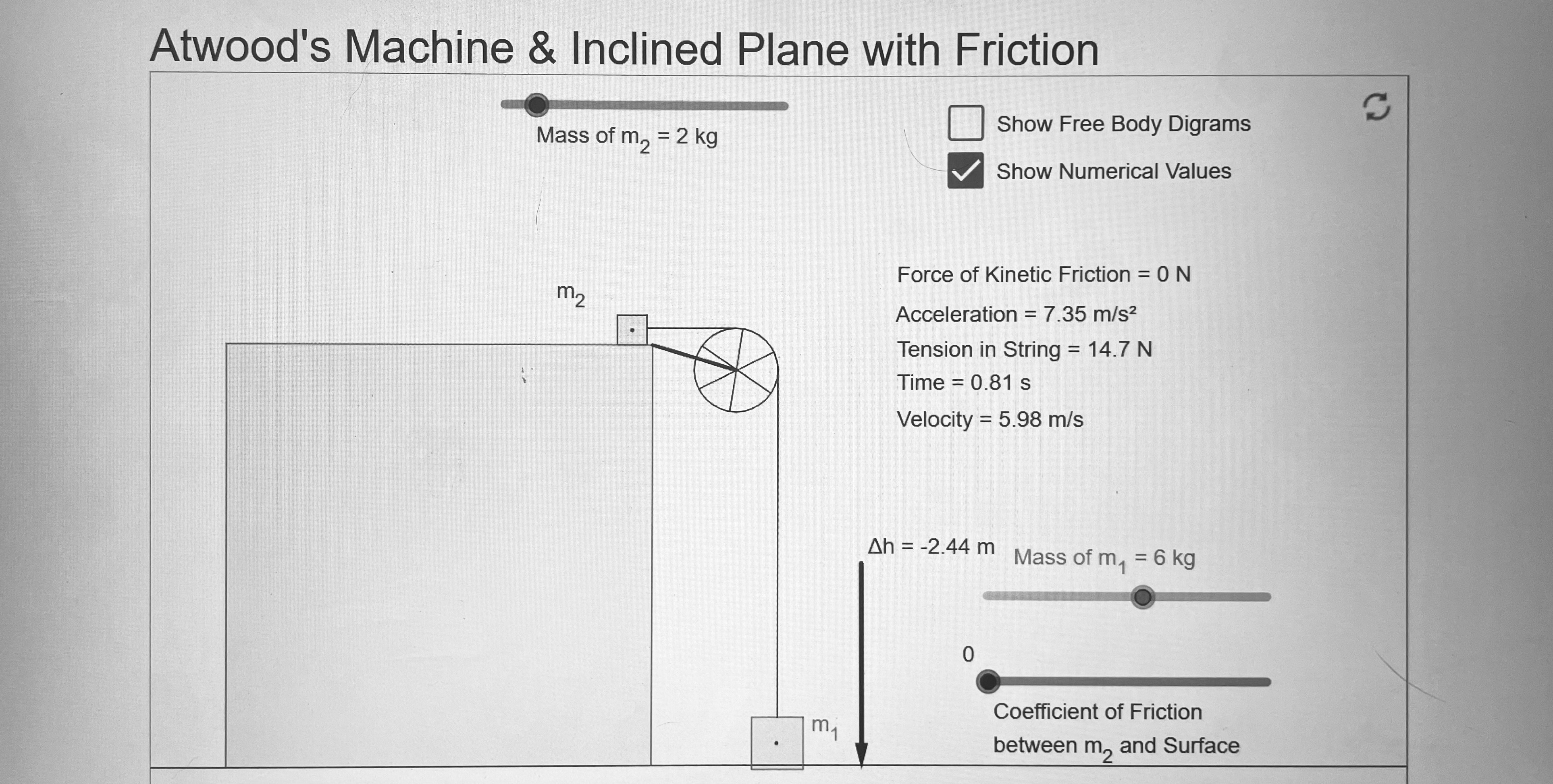 Solved Atwood's Machine & Inclined Plane Acceleration | Chegg.com