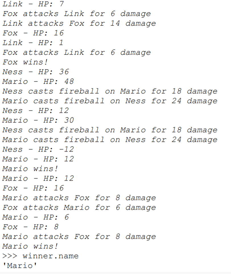 Solved You are designing a text-based Role Playing game | Chegg.com
