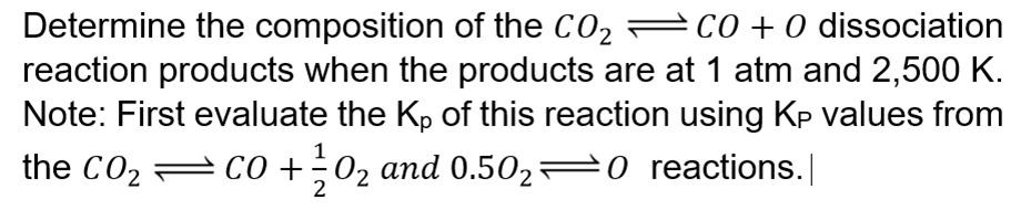 Solved Determine the composition of the CO2 CO + O | Chegg.com