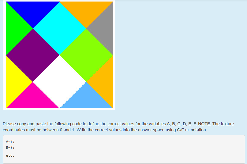 The image below is used to texture map a square: The | Chegg.com