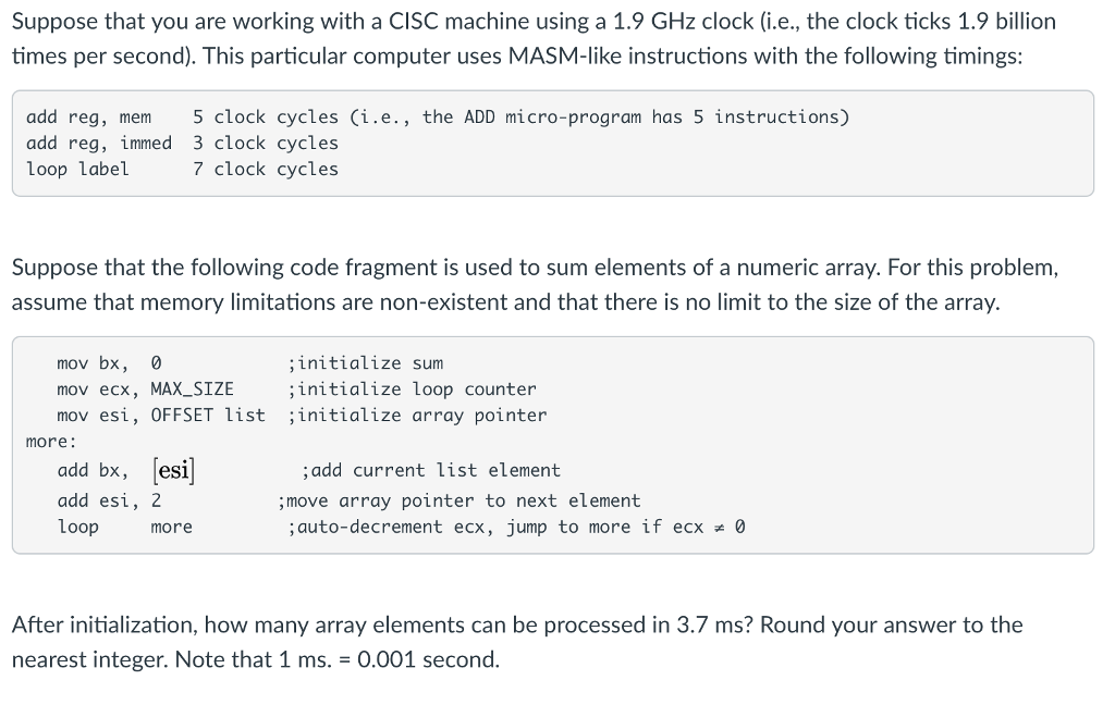Solved Suppose that you are working with a CISC machine | Chegg.com