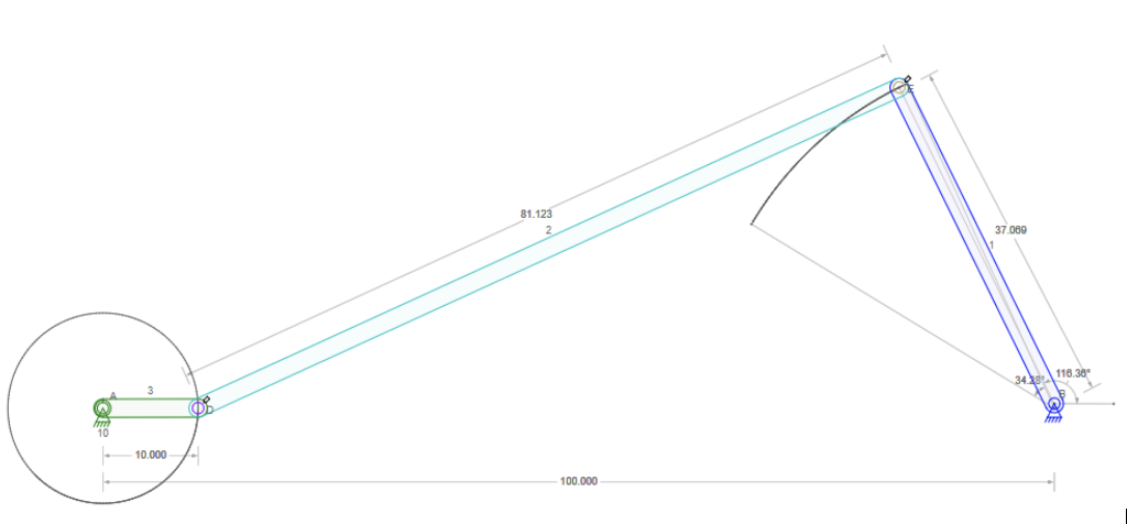 Solved Make a kinematic position analysis of the following | Chegg.com