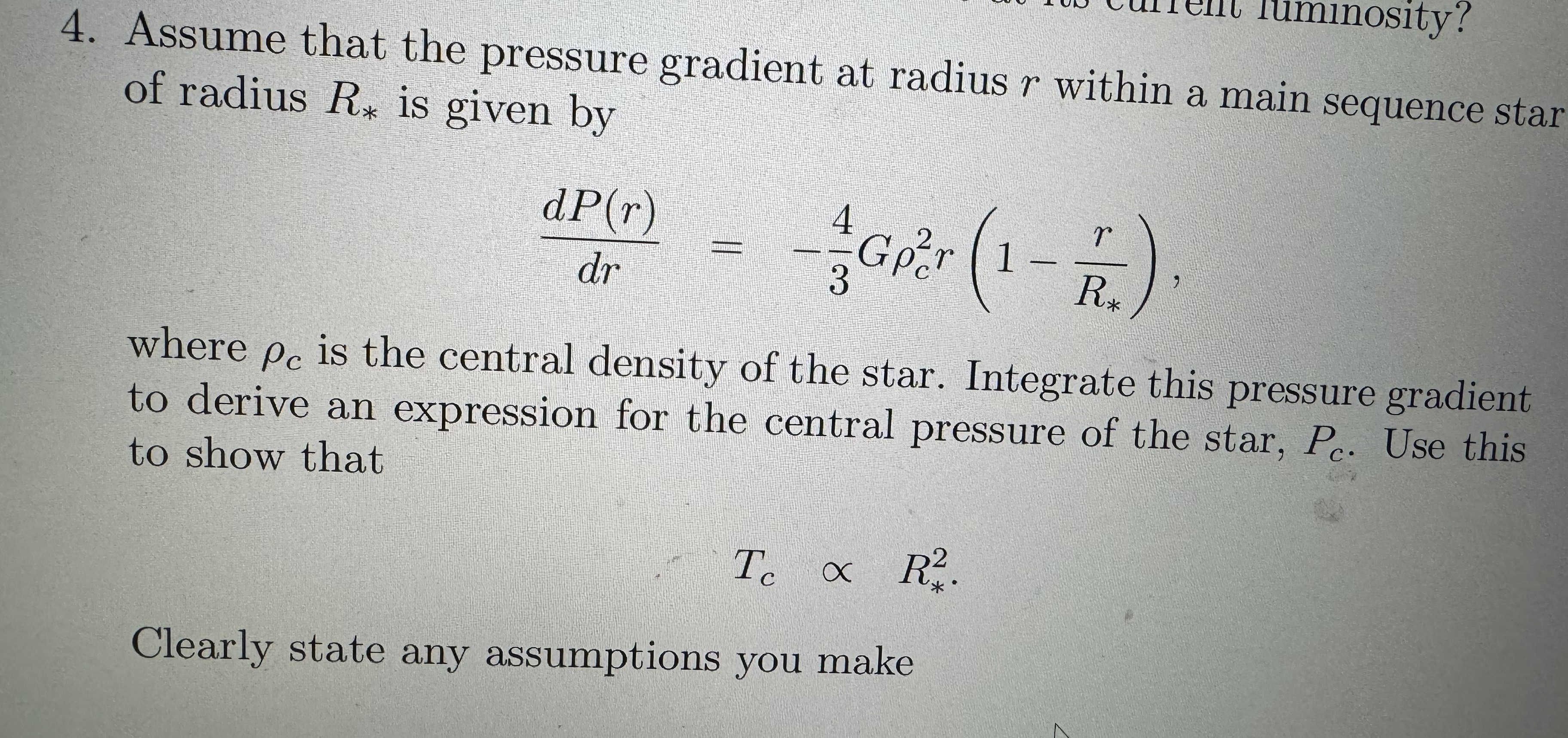 Solved Assume that the pressure gradient at ﻿radius r | Chegg.com