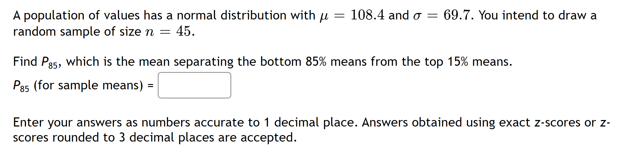 Solved A Population Of Values Has A Normal Distribution With