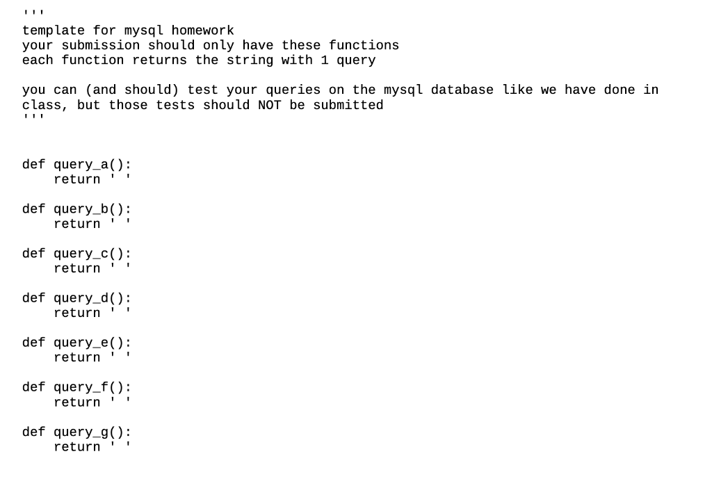 Write queries to obtain the following data from the | Chegg.com
