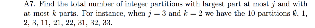 Solved Find the total number of integer partitions with | Chegg.com