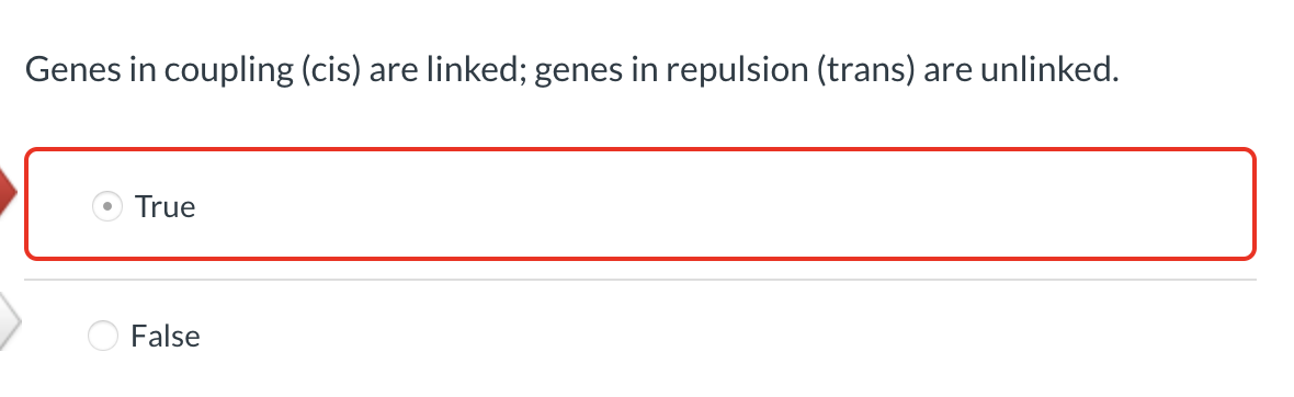 Solved Genes in coupling (cis) are linked; genes in | Chegg.com