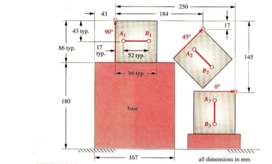 Solved design a fourbar linkage to move the object between | Chegg.com