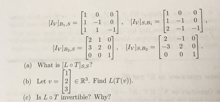 Solved Let V R3, and let S 1 0 be the standard basis for V. | Chegg.com