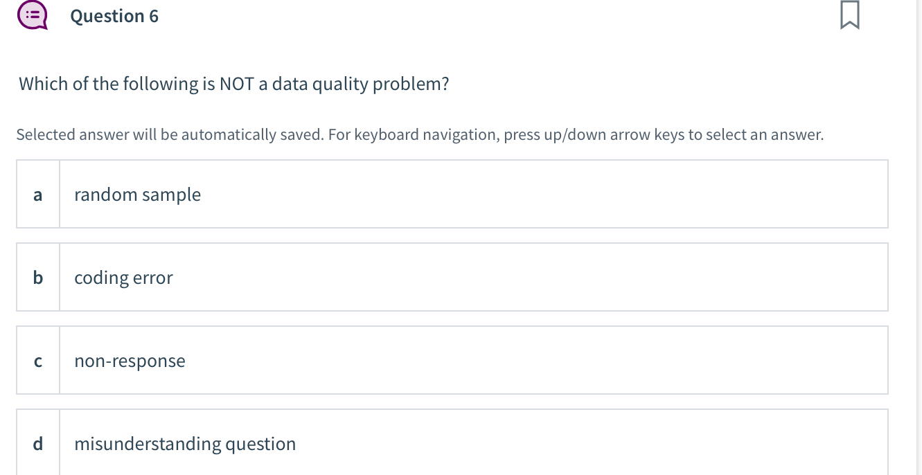 Solved Which of the following is NOT a data quality | Chegg.com