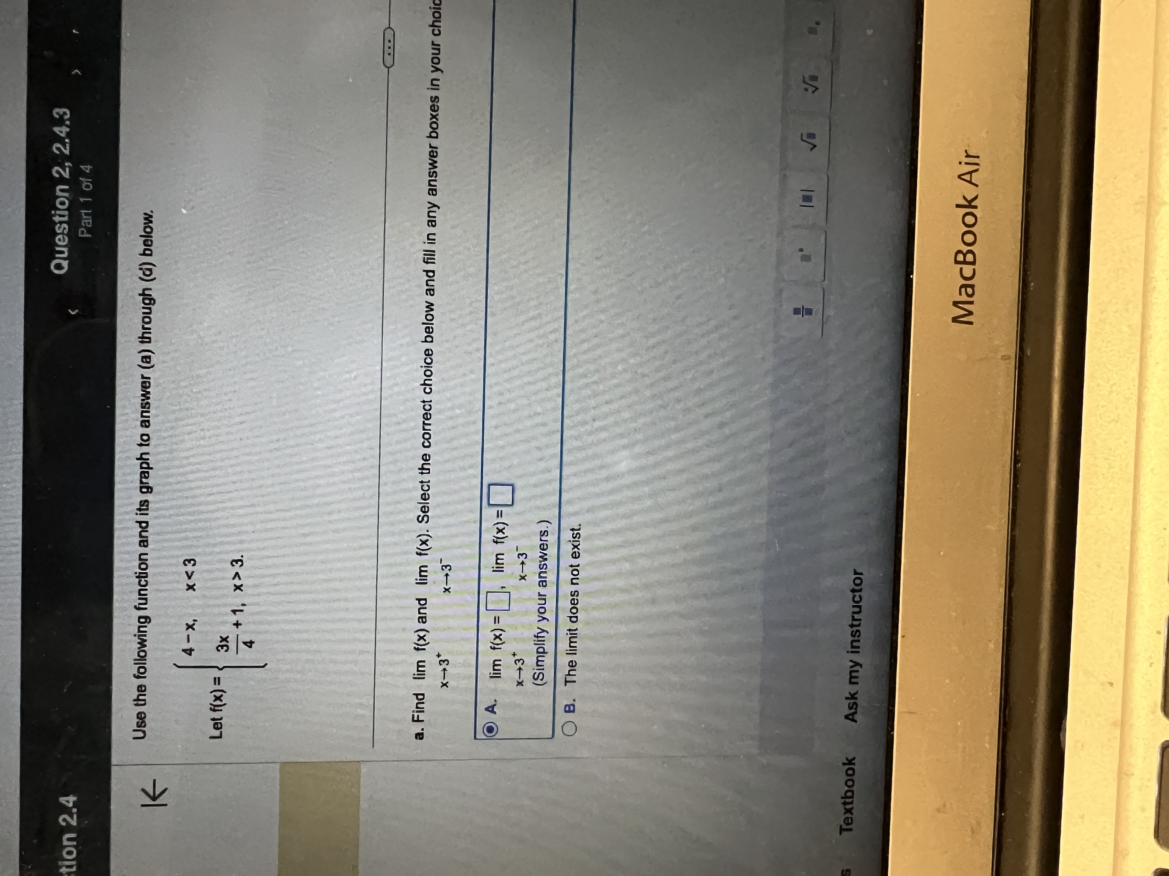 Solved Use the following function and its graph to answer | Chegg.com