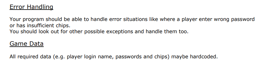Solved 2. Task Enhance the one player Java game application | Chegg.com