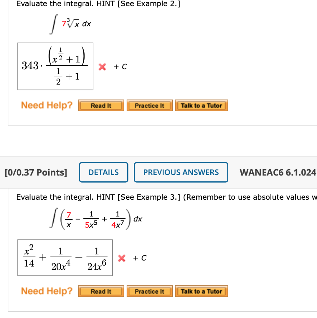 Solved Evaluate the integral. HINT [See Example 3.] (1.5x + | Chegg.com