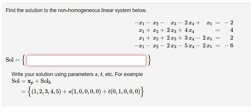 Solved Find the solution to the non-homogeneous linear | Chegg.com