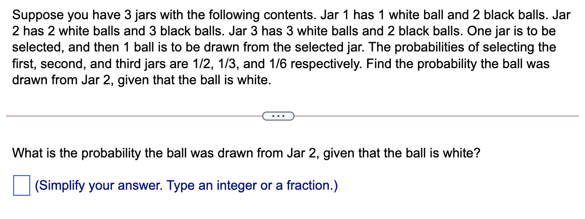 Solved Suppose you have 3 jars with the following contents. | Chegg.com