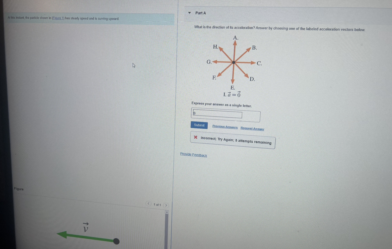Solved What is the direction of its acceleration? Answer by | Chegg.com