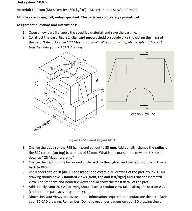 Solved 1. Open a new part file, apply the specified | Chegg.com