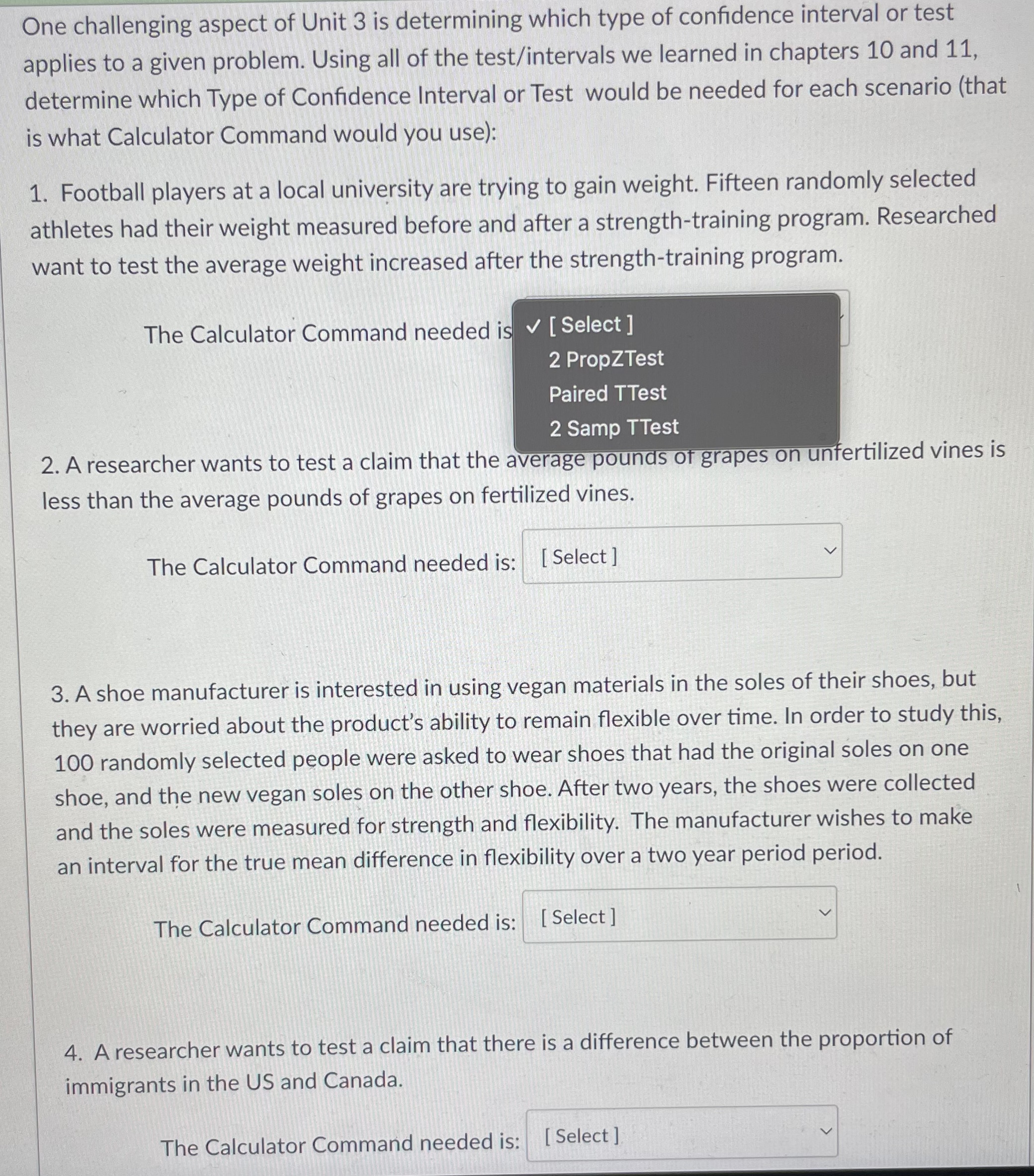 Solved One challenging aspect of Unit 3 is determining which | Chegg.com