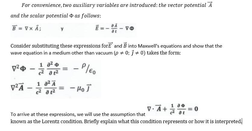 Solved For convenience, two auxiliary variables are | Chegg.com
