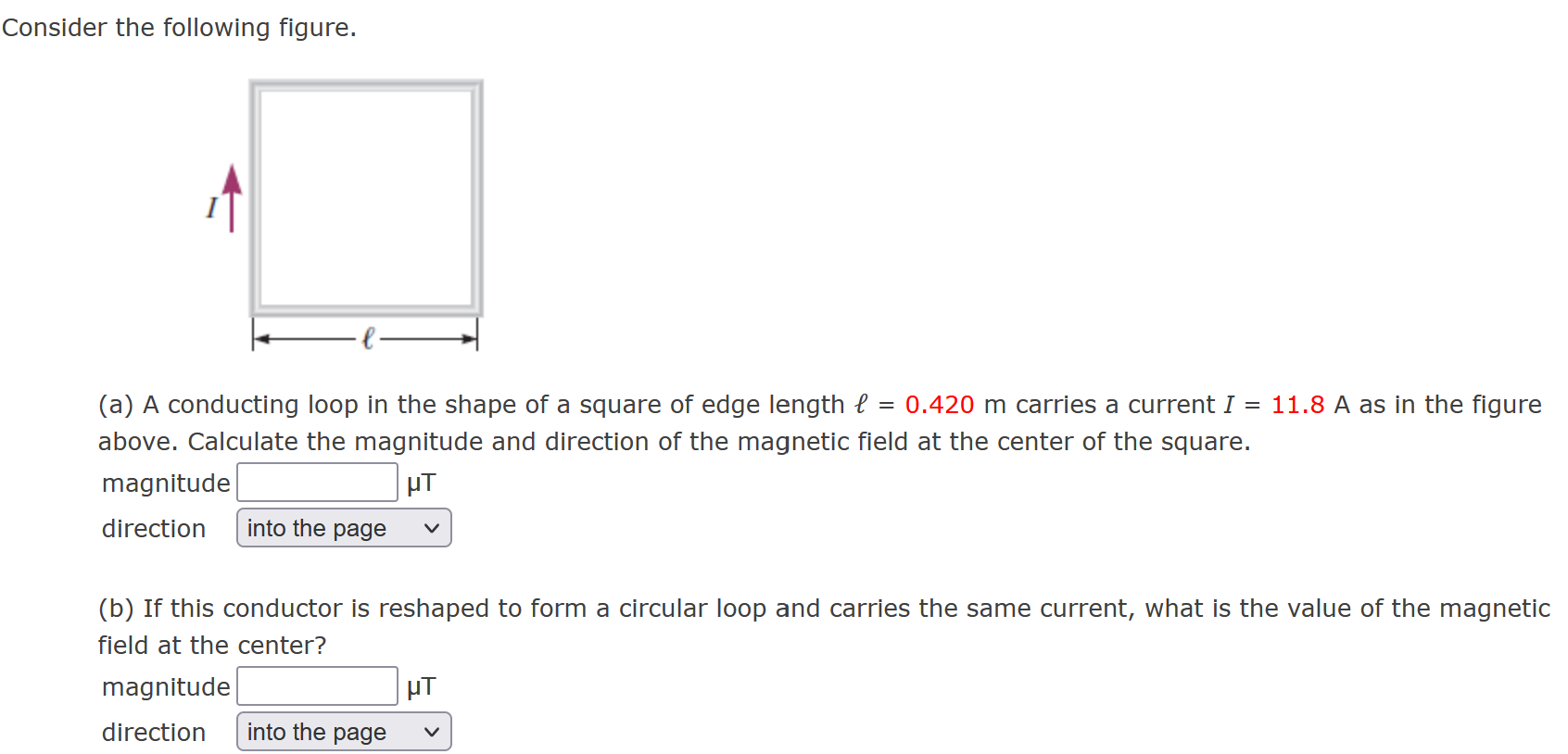 Solved Consider the following figure. (a) A conducting loop | Chegg.com
