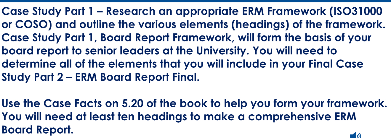 Solved Case Study Part 1 - ﻿Research an appropriate ERM | Chegg.com