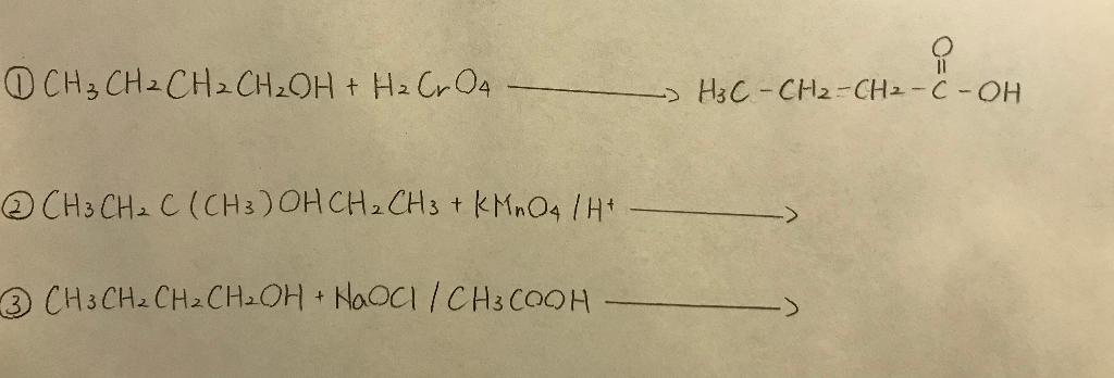 Solved Please someone help me to find a major product for | Chegg.com