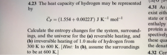 Solved correct answer: a) delta S system: 1.7J/K | Chegg.com