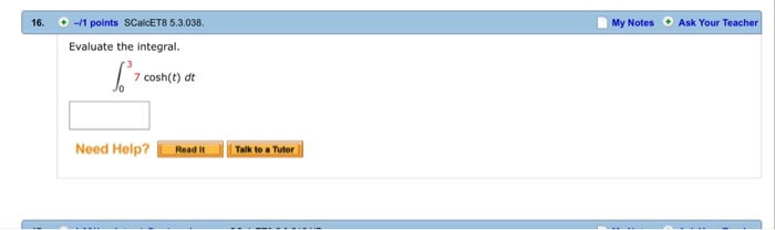 Solved 16. 1 points SCalcET8 5.3.038. My Notes Ask Your | Chegg.com Solved 16. 1 points SCalcET8 5.3.038. My Notes Ask Your | Chegg.com