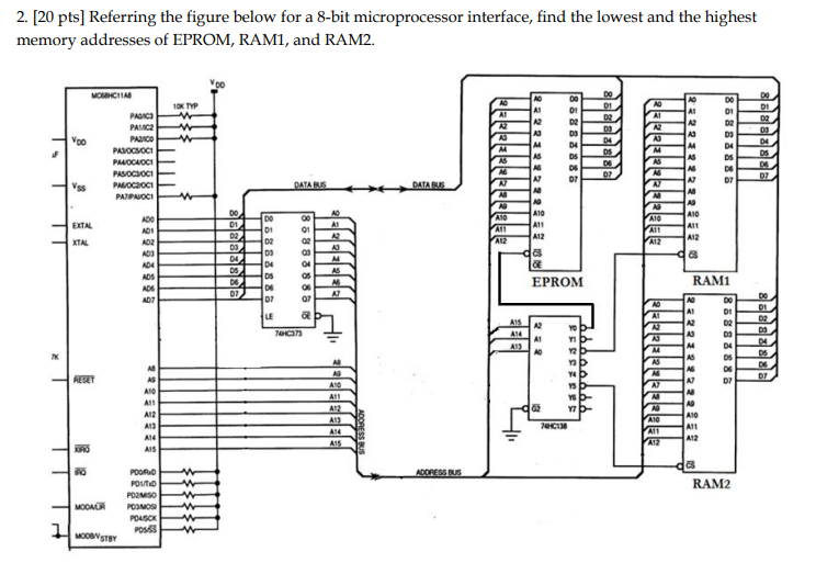 2. (20 pts] Referring the figure below for a 8-bit | Chegg.com