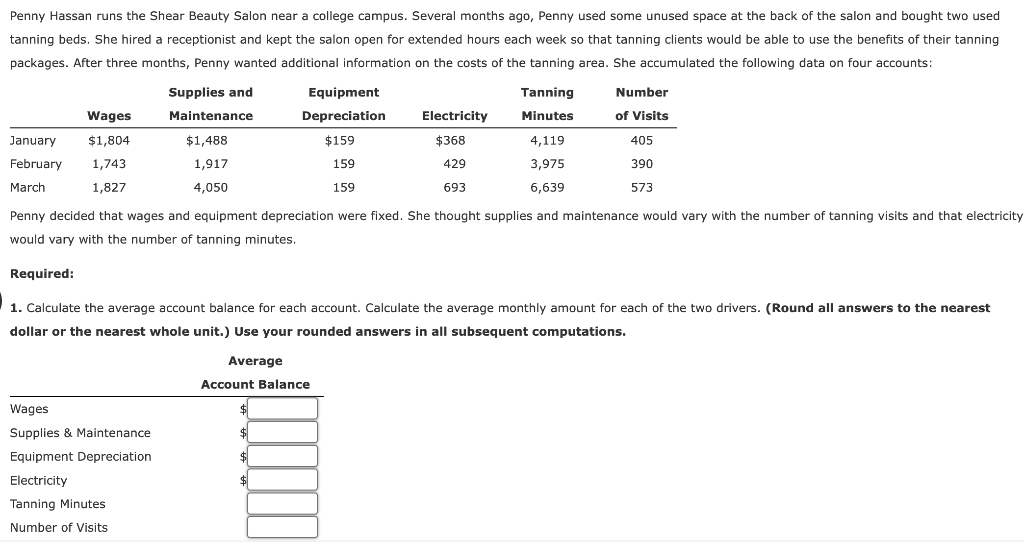 Solved Penny Hassan runs the Shear Beauty Salon near a | Chegg.com
