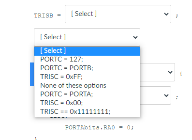 Solved Consider the following code. The code configures | Chegg.com