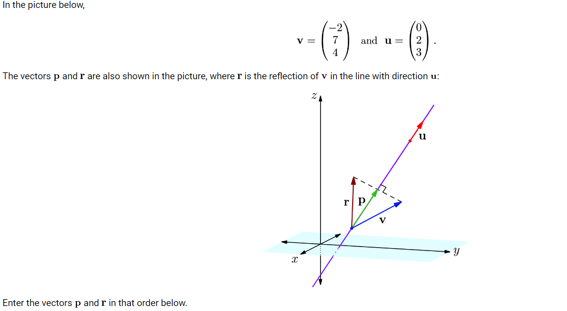 Solved Hint: "The vector P is the 'shadow' of V on the line. | Chegg.com