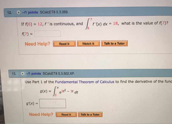 Solved | 12.。 -11 points SCalcET8 5.3.009. 1m6) = 12, f , is | Chegg.com Solved | 12.。 -11 points SCalcET8 5.3.009. 1m6) = 12, f , is | Chegg.com