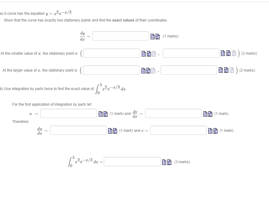 Solved a) A curve has the equation y= 22e-2/3 Show that the | Chegg.com