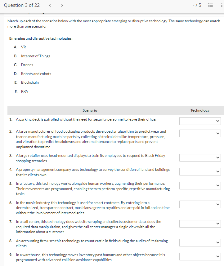 Solved Match up each of the scenarios below with the most | Chegg.com