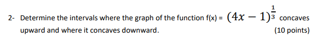 Solved 2- Determine the intervals where the graph of the | Chegg.com