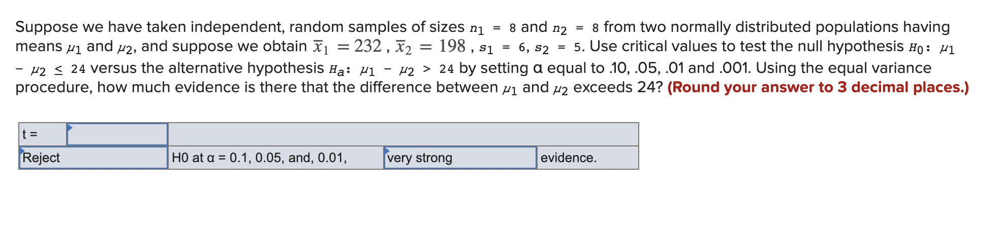 Solved Suppose we have taken independent, random samples of | Chegg.com