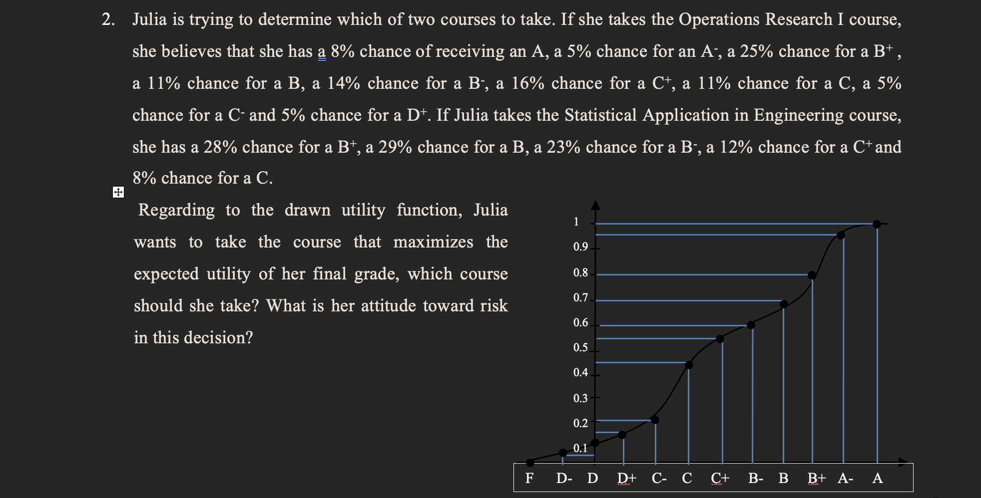 > 2. Julia is trying to determine which of two | Chegg.com