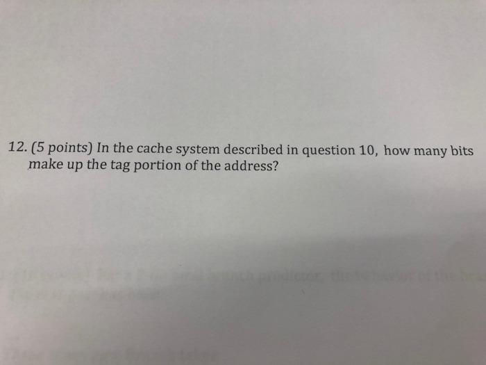 Solved 10. (5 points) In a machine with 24-bit physical | Chegg.com