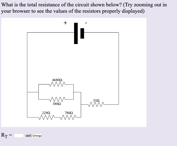 Solved What is the total resistance of the circuit shown | Chegg.com