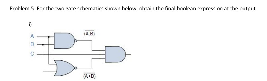 Solved Problem 5. For the two gate schematics shown below, | Chegg.com