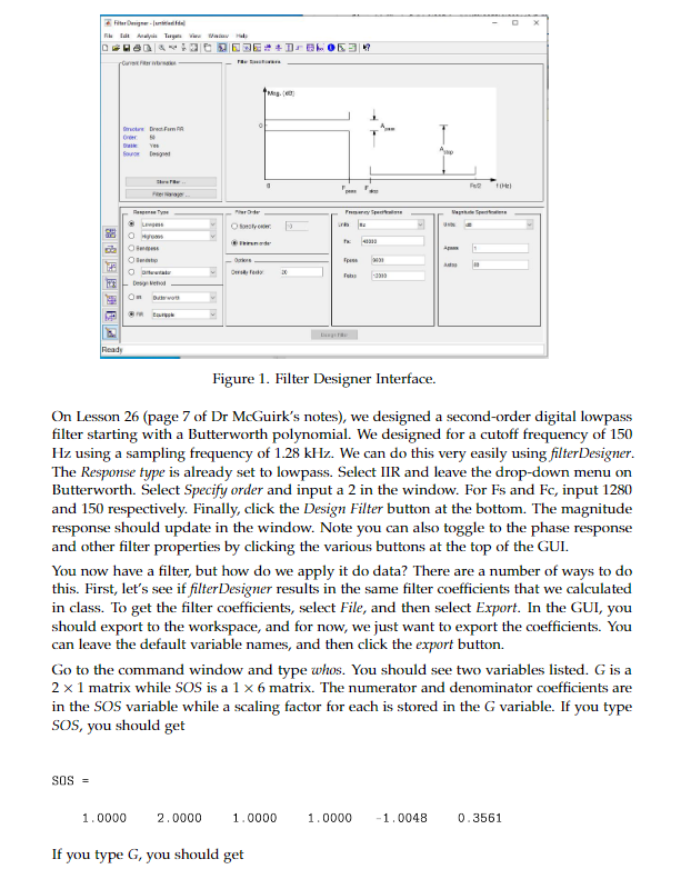 Solved The objective of this project is to use Matlab to | Chegg.com